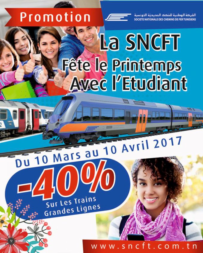 La SNCFT fête le printemps avec les étudiants et leur offre 40% de ...